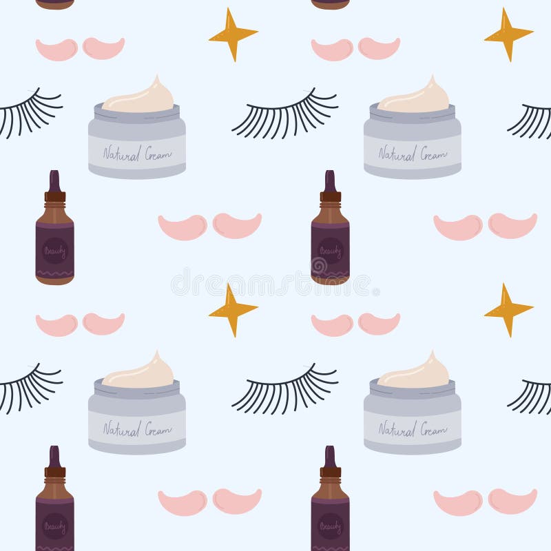 Makeup, Cosmetic Pattern. Endless Texture Design Stock Vector ...