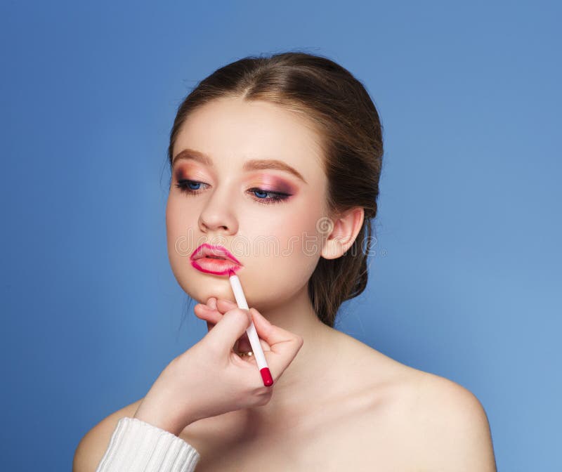 Makeup. Cosmetic. Skin Tone Palette Stock Image - Image of beautiful ...