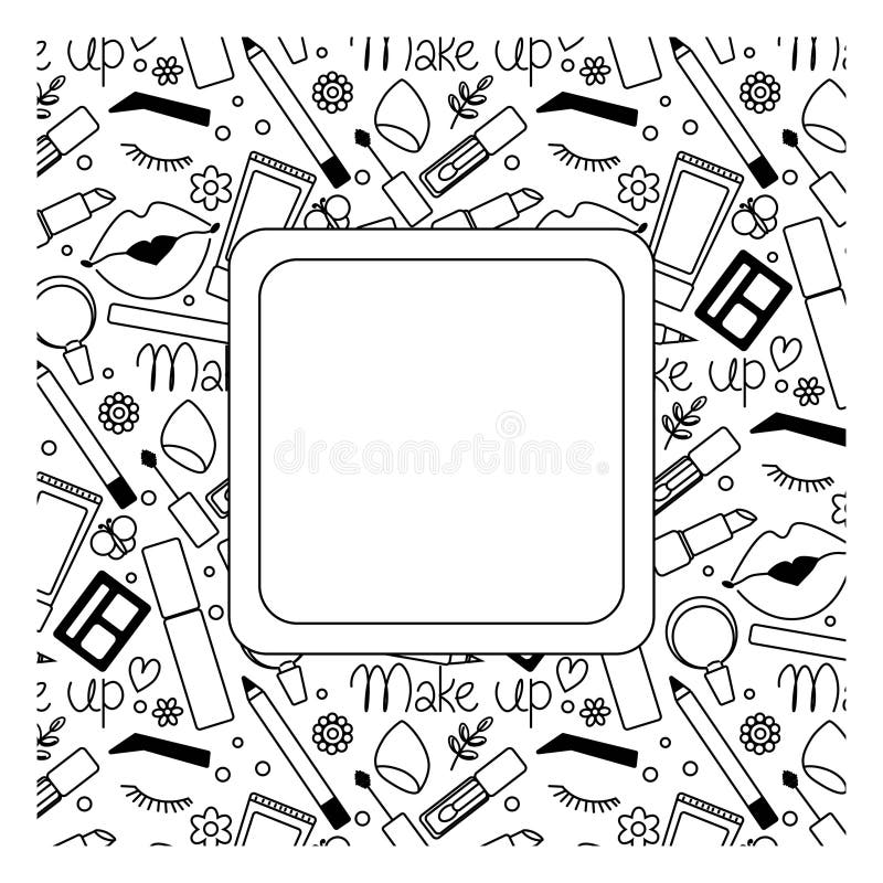 Makeup Vector Frame Stock Illustrations – 13,368 Makeup Vector Frame ...