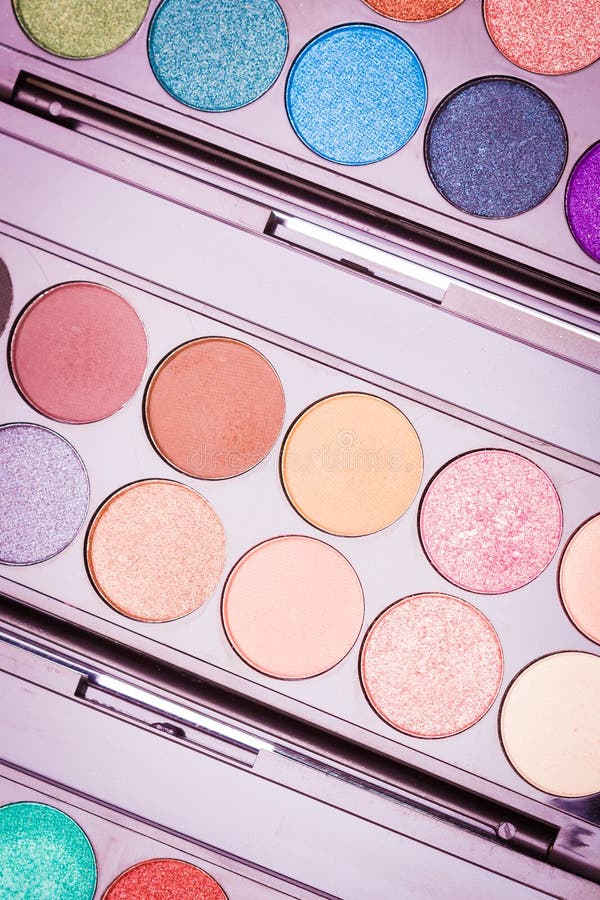 Makeup eyeshadow palettes stock photo. Image of facial - 59950906