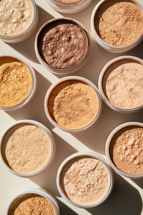 Makeup Foundation Containers, Eight Round Containers Filled with ...