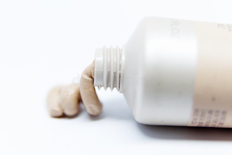 Makeup and Foundation that Flows from a Tube Stock Photo - Image of ...