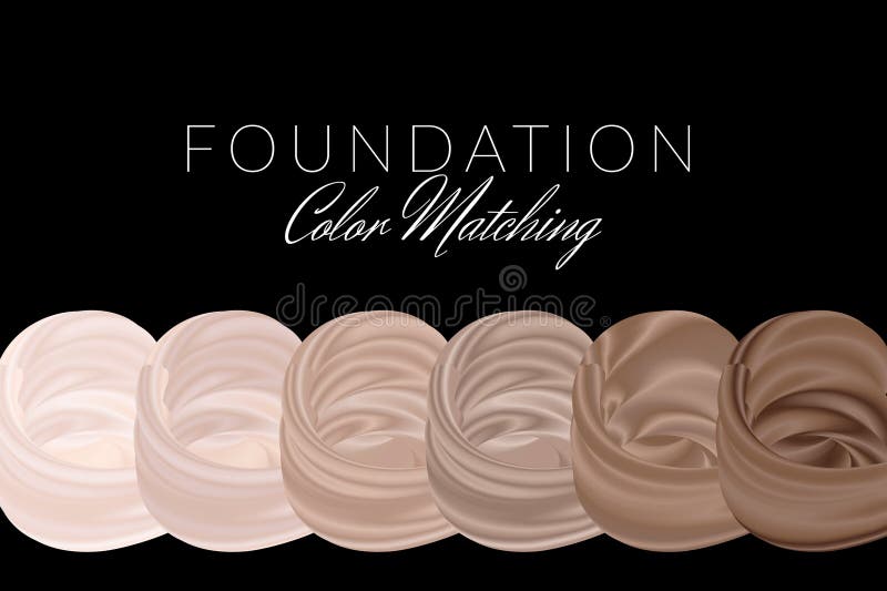 Makeup Foundation Shades for Color Matching Background Illustration ...