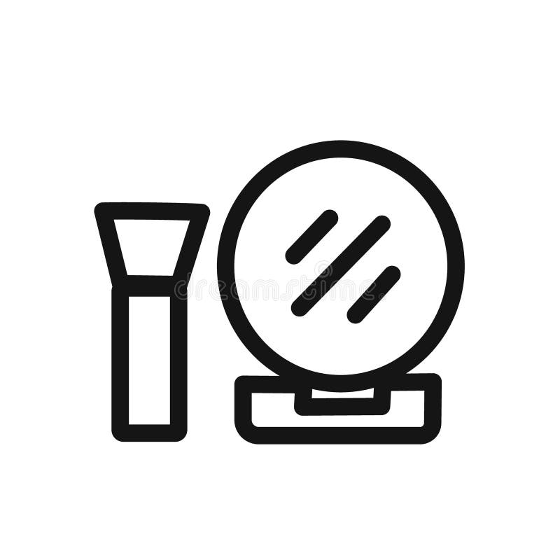 Makeup Icon Linear Vector Graphics Sign Stock Vector - Illustration of ...