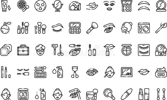 Makeup Icons High-Quality Vector Icons Collection with Editable Stroke ...
