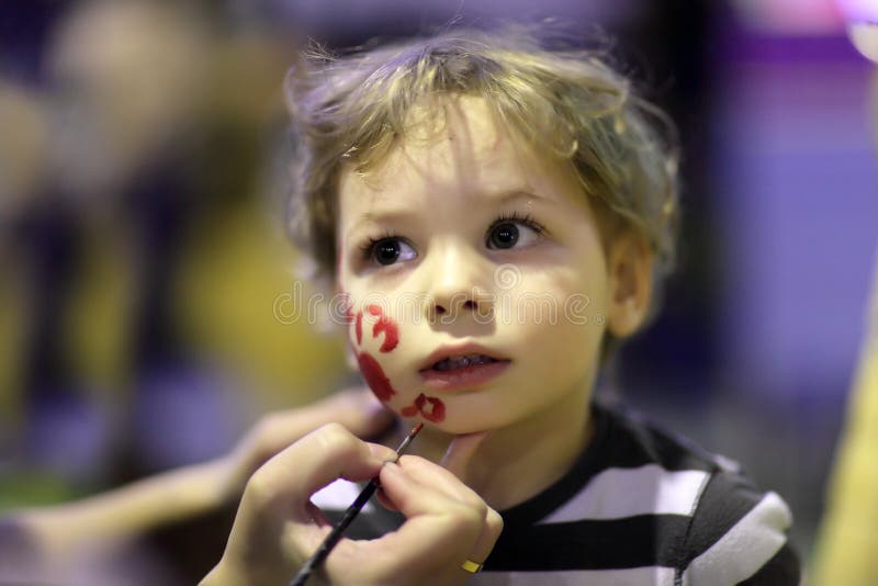 Makeup for kid stock photo. Image of facial, child, artistic - 36760234