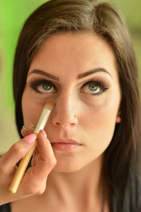Makeup. Make-up. Eyeshadows. Eye Shadow Brush Stock Image - Image of ...