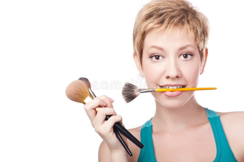 Makeup. Make-up Face stock photo. Image of closeup, fashion - 26555630