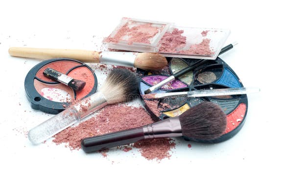 Makeup mess stock image. Image of case, isolated, makeup - 13910881