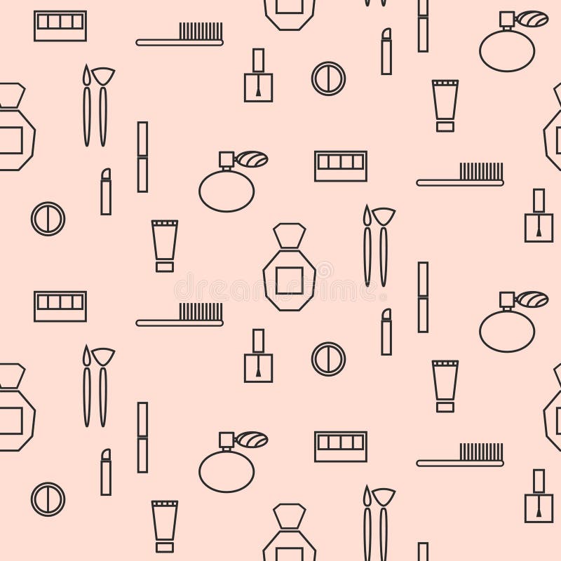 Set of Makeup Objects, Sketch Design, Vector Illustration Stock Vector ...