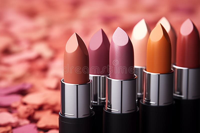 Makeup Palette Array of Matte Lipsticks, Perfect for Beauty Concepts ...