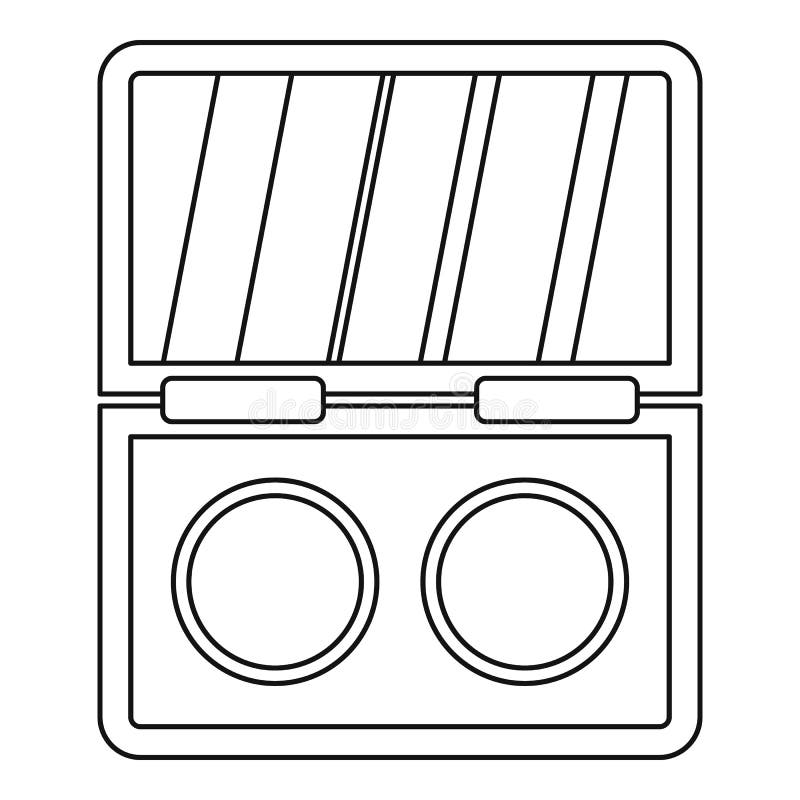 Makeup Palette Icon, Outline Style Stock Vector - Illustration of ...