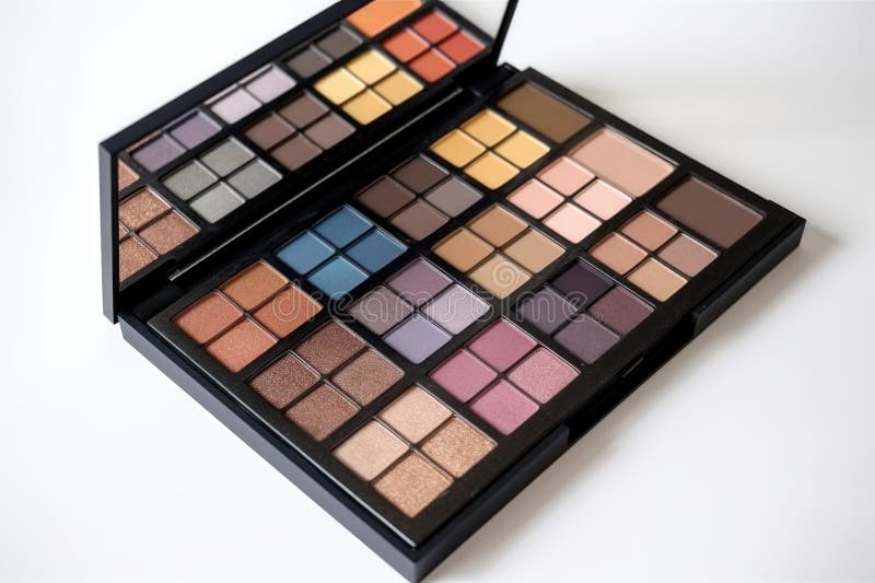 Makeup Palette Mock-up, with Different Shades and Textures for Variety ...