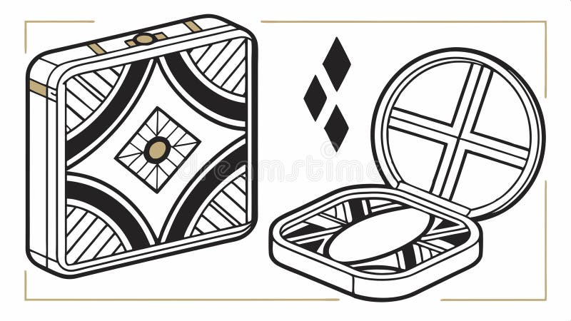 Makeup Powder Compact, Cosmetic Powder Compact with Applicator for ...