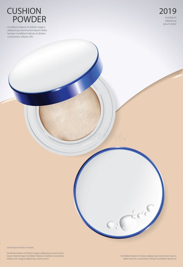 Makeup Powder Cushion Poster Template Stock Vector - Illustration of ...