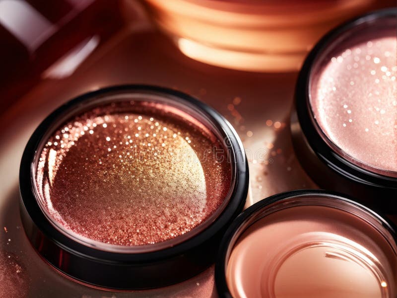 Makeup Powder in Glass Make Up Stock Illustration - Illustration of ...