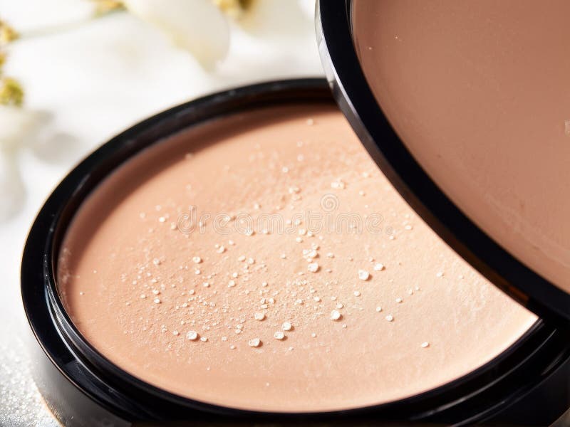 Makeup Powder on the Table. Stock Illustration - Illustration of facial ...