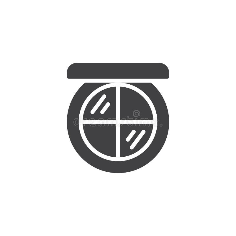 Makeup Powder Filled Outline Icon Stock Vector - Illustration of skin ...