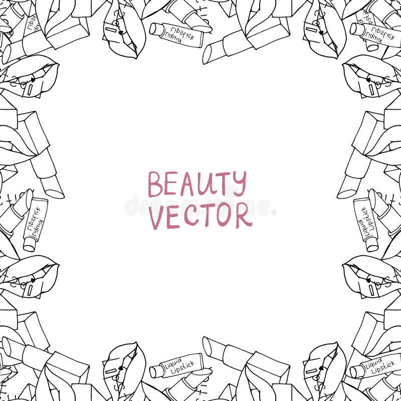 Makeup Border Stock Illustrations – 1,662 Makeup Border Stock ...