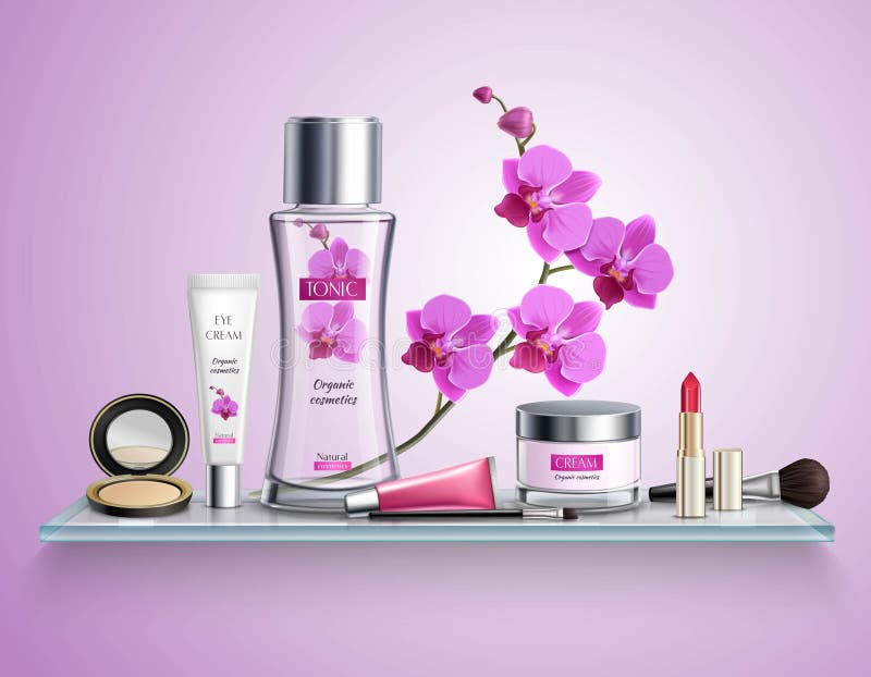 Makeup Realistic Composition Stock Vector - Illustration of cosmetic ...