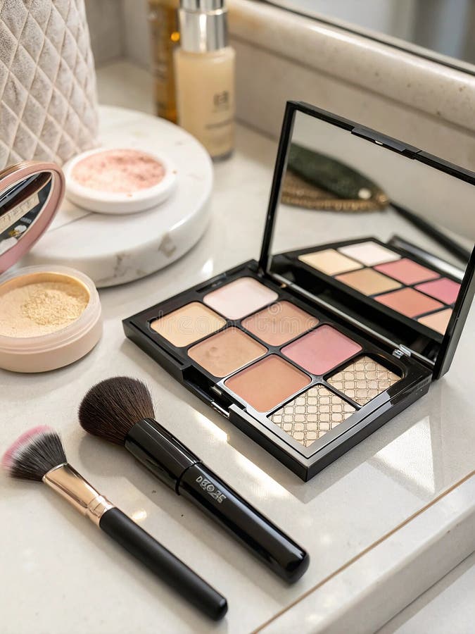 Achieve a Natural Glow: the Best Face Powder and Blush Tips Stock Photo ...