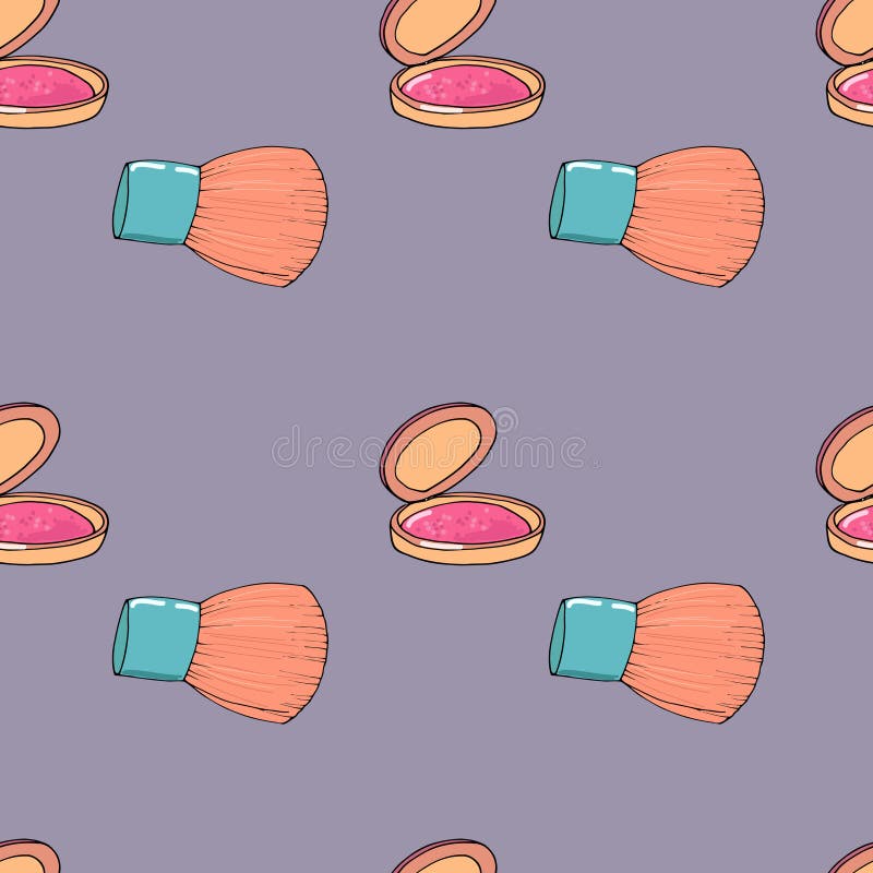 Makeup seamless pattern stock vector. Illustration of foundation - 60908404