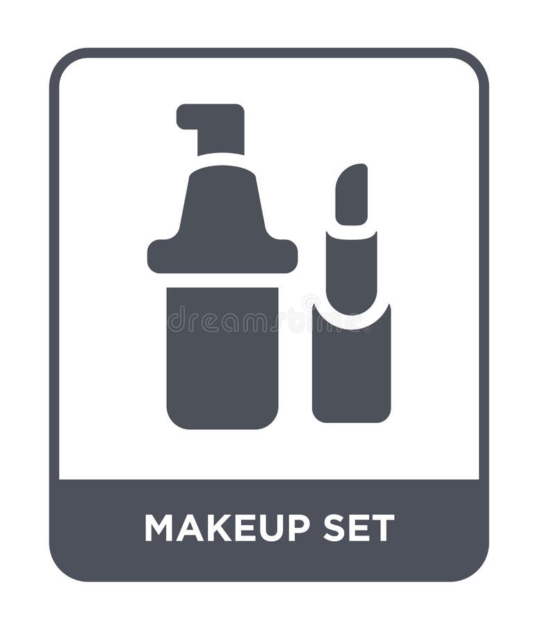 Makeup Set Icon in Trendy Design Style. Makeup Set Icon Isolated on ...