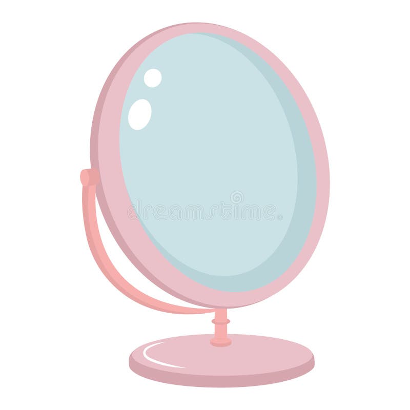 Makeup Stand Mirror. Cartoon Flat Illustration Stock Illustration ...