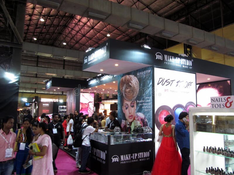 Makeup studio stall editorial photography. Image of professional - 60525602