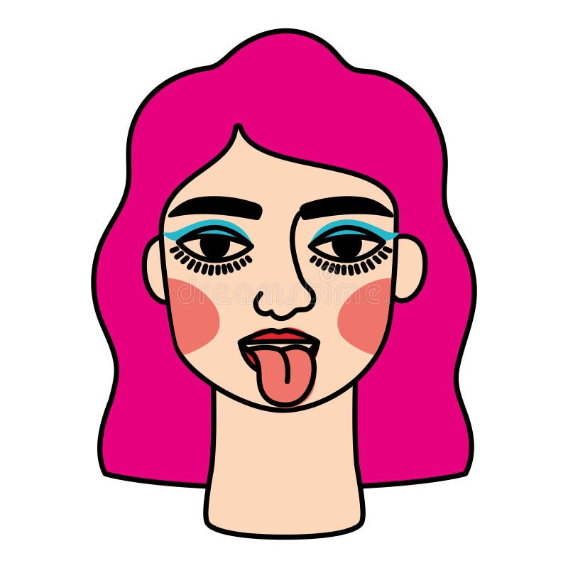 Female face icon stock vector. Illustration of emotion - 215380184