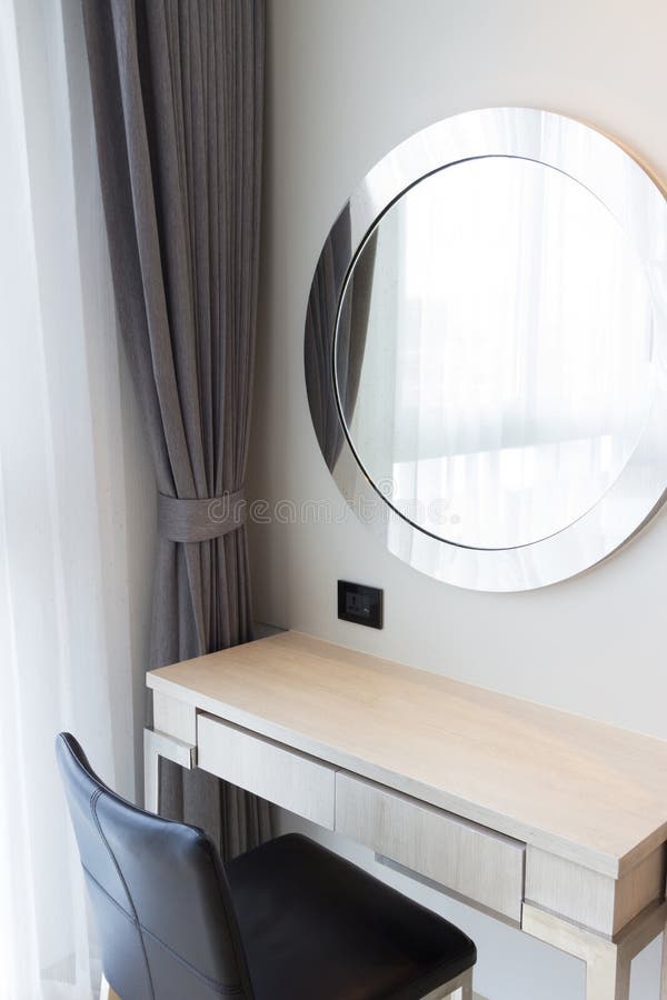 Makeup table stock image. Image of bedroom, buil, elegance - 56802197
