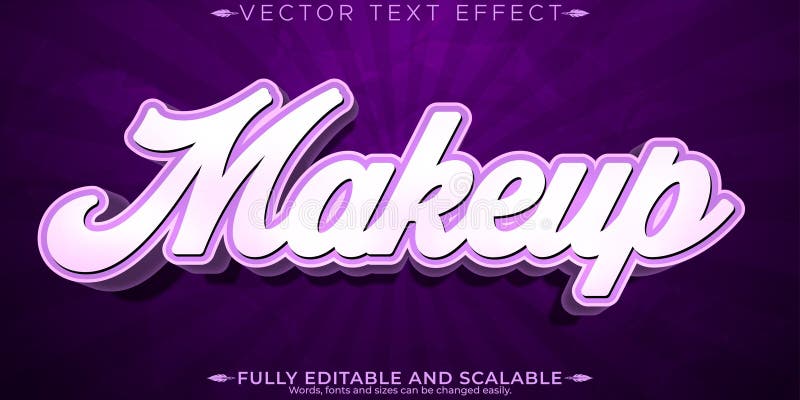 Makeup Text Effect, Editable Cosmetics and Beauty Customizable Font ...