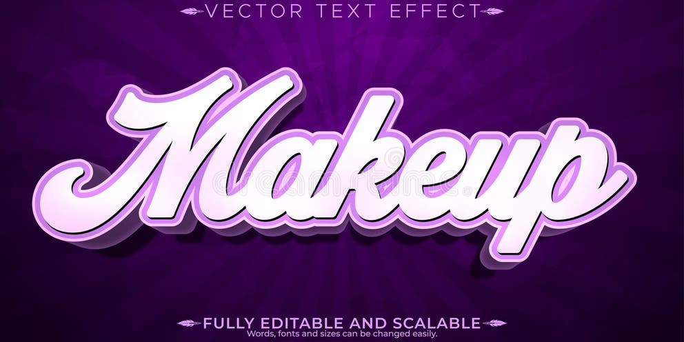 Makeup Text Effect, Editable Cosmetics and Beauty Customizable Font ...