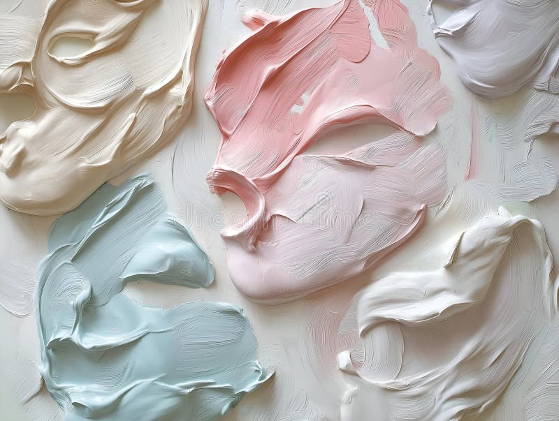 Makeup Texture Pastel Colors Creamy Consistency Close Up Stock ...