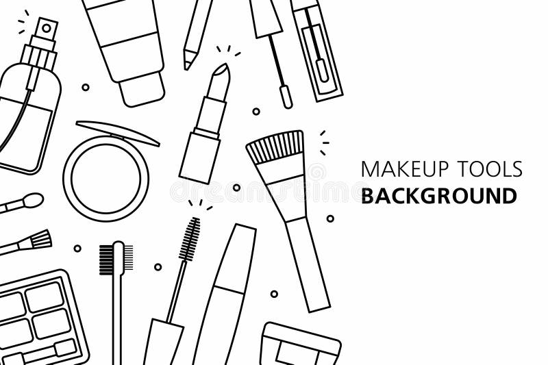 Makeup tools background stock vector. Illustration of tools - 144760876