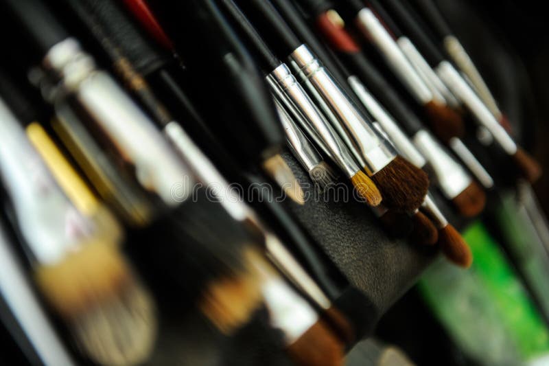 Makeup. Makeup Tools in a Beauty Salon. Stock Photo - Image of look ...