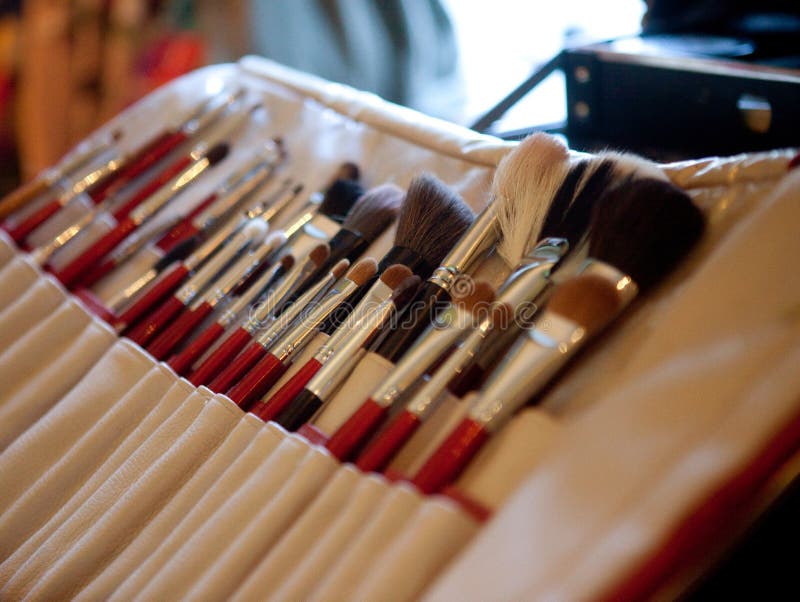 Makeup Tools in Their Holder Stock Photo - Image of border, product ...