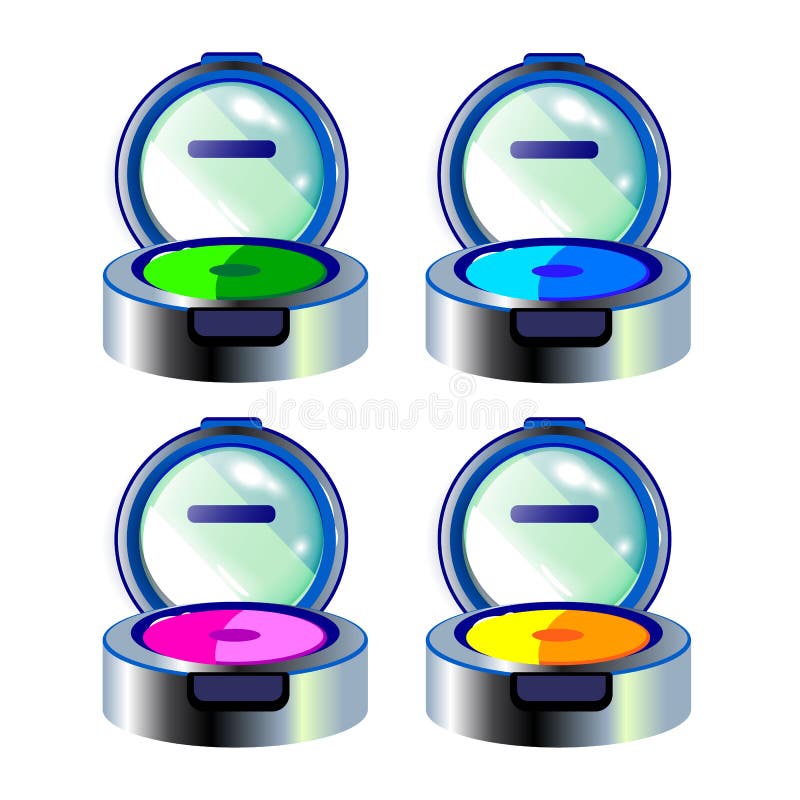 Makeup Vector Eyeshadow Graphic Object Blush Powder Stock Vector ...