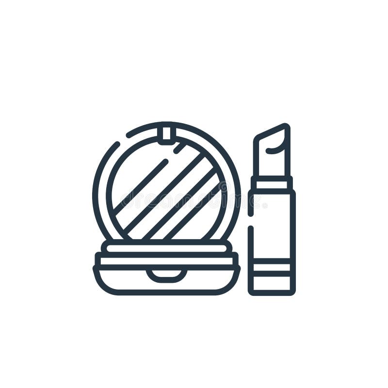 Makeup Vector Icon Isolated on White Background. Outline, Thin Line ...