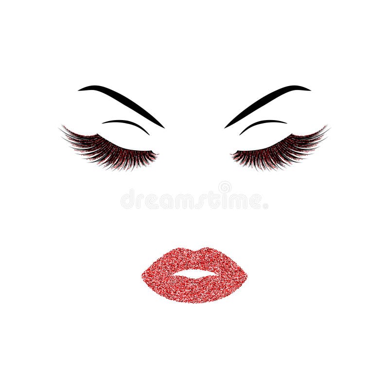 Makeup vector illustration stock vector. Illustration of face - 95185679