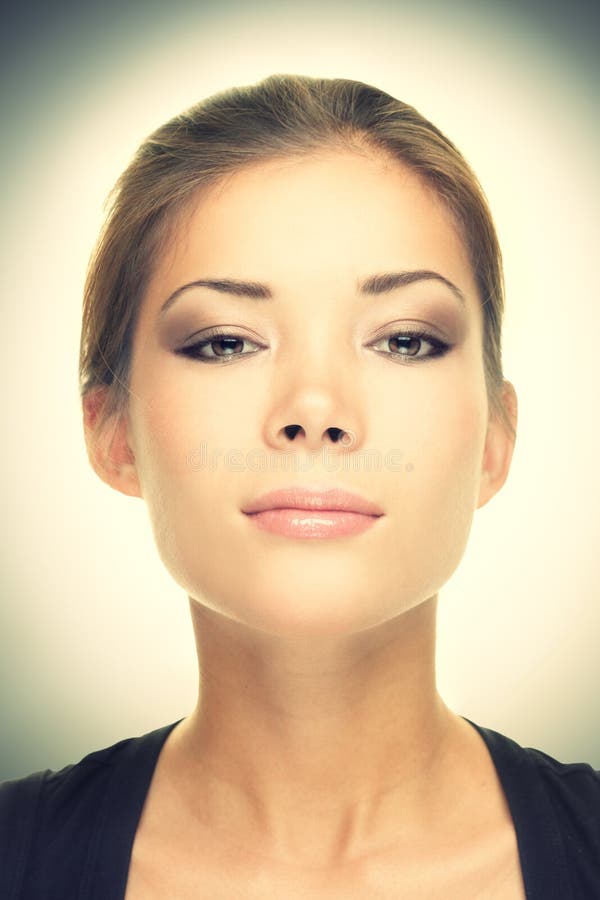 Makeup Woman Portrait - Serious Eye Stock Image - Image of beauty ...