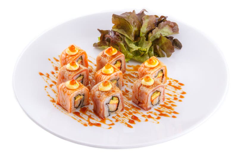 Alaska maki stock photo. Image of rice, sashimi, appetizer - 12819020