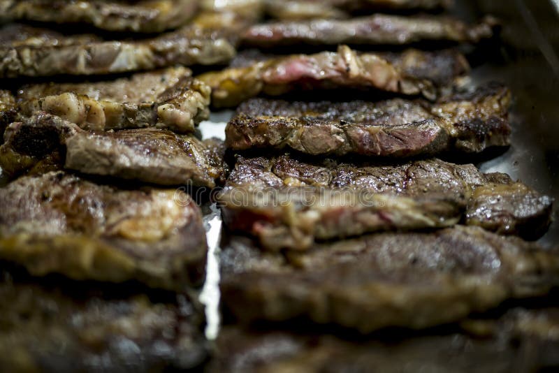 Making All Kinds of Red Meat, Fresh and Raw Red Meat Preparation Stock ...