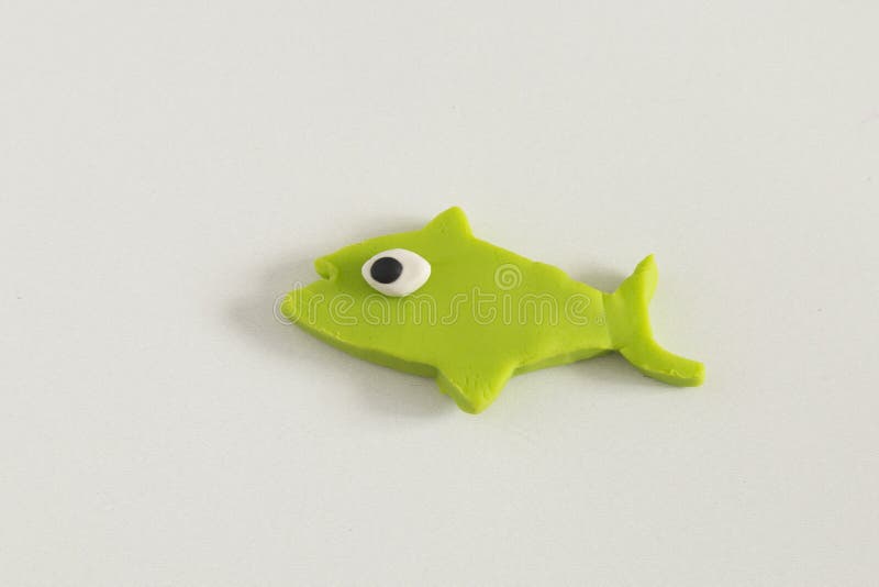 Making Animal Shapes Like Fish with Play Dough. Stock Image - Image of ...