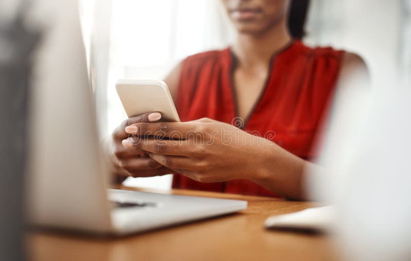 Making the Appropriate Connections. an Unrecognizable Businesswoman ...