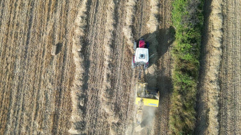 Making Bales of Hay in the Field - Wheat Straw - 4K 60Fps by Drone ...