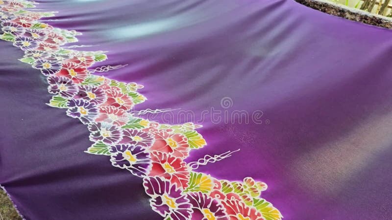 Making Batik by Drawing Beautiful Patterns by Hand. Stock Footage ...