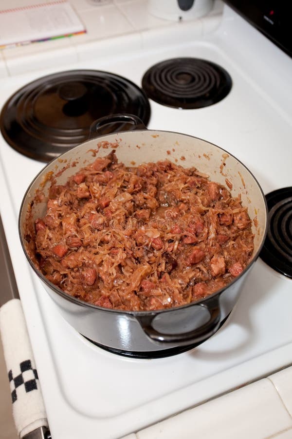 Making of bigos stock photo. Image of meat, cabbage, calorie - 10522100