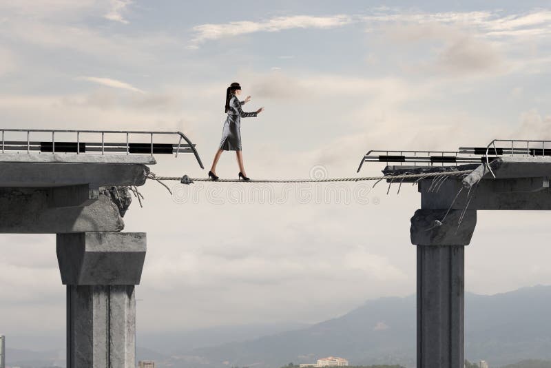 Making Blind Steps always a Great Risk. Mixed Media Stock Photo - Image ...