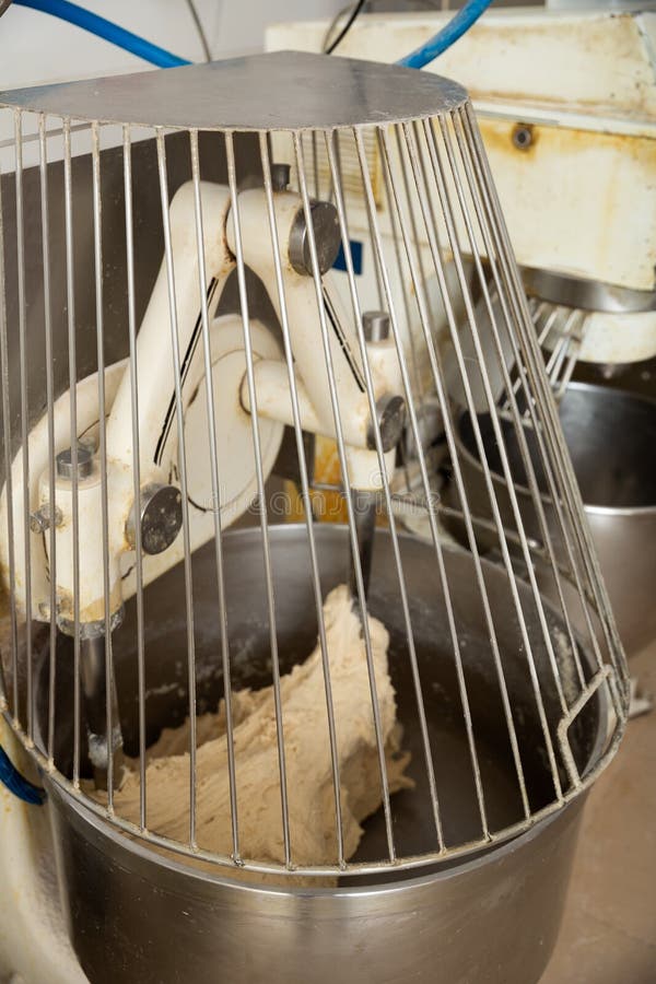 Making Bread Dough in Kneading Machine Stock Image - Image of machinery ...
